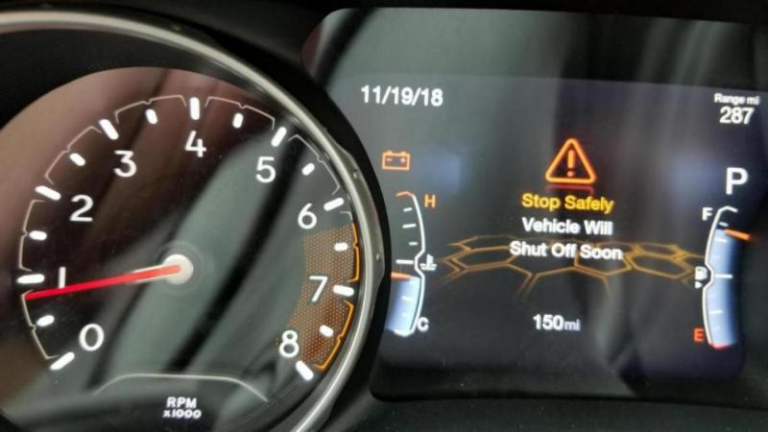 Stop Safely Vehicle Will Stop Soon